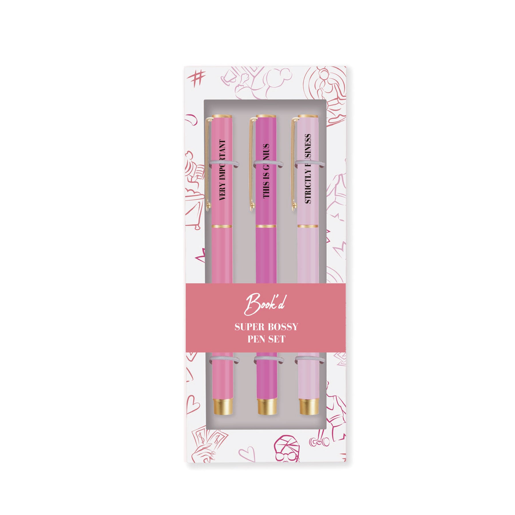Super Bossy Pen Set- Hip Hop Edition | Book’d – The Book'd Store